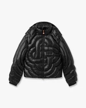 Casablanca Quilted Down Puffer Jacket - Black