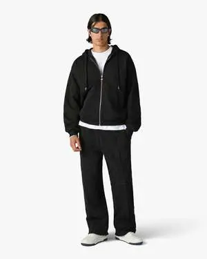 Casablanca Applique Monogram Zip-up Hooded Sweatshirt