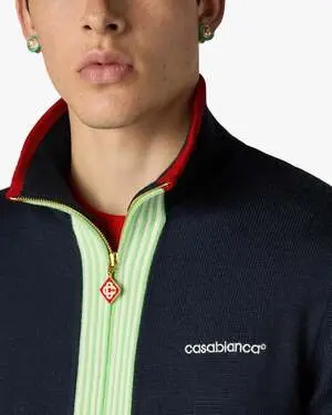 Casablanca Navy Merino Track Jacket