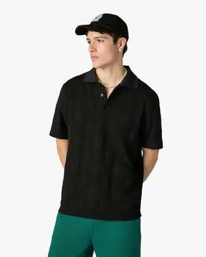 Casablanca Applique Monogram Short Sleeve Polo Shirt