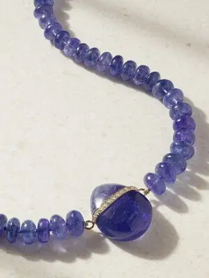 Jia Jia 14 Karat Gold Tanzanite And Diamond Necklace - Blue
