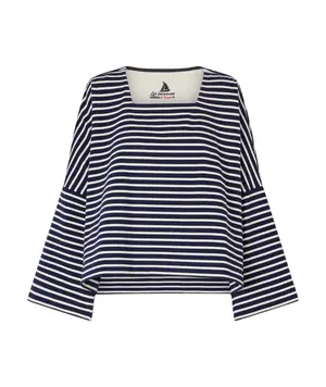 LES VACANCES D'IRINA Les Vacances D’irina Mariniere Striped Cotton-jersey Shirt