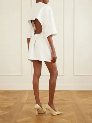 Wardrobe.NYC Cut-out Cotton-blend Jersey Mini Dress