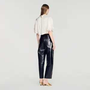 Sandro Satin Cape-effect Crop Top