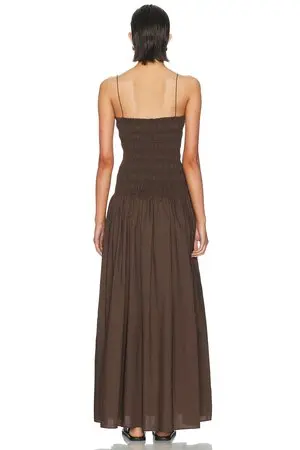 Matteau Shirred Drop Waist Maxi Dress