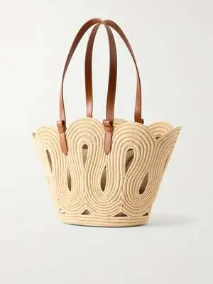 AQUAZZURA Artist Medium Raffia Tote