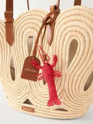 AQUAZZURA Artist Medium Raffia Tote