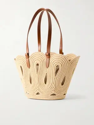 AQUAZZURA Artist Medium Raffia Tote