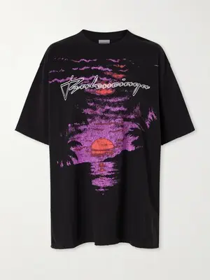 Balenciaga Printed Cotton-jersey T-shirt
