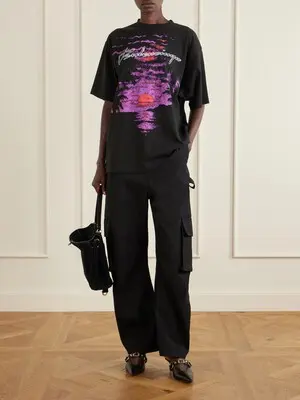 Balenciaga Printed Cotton-jersey T-shirt