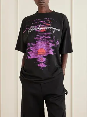 Balenciaga Printed Cotton-jersey T-shirt
