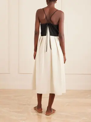 Sea Angelina Two-tone Twill Maxi Dress