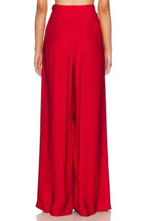 Ralph Lauren Full Length Pleated Trousers - Bright Red