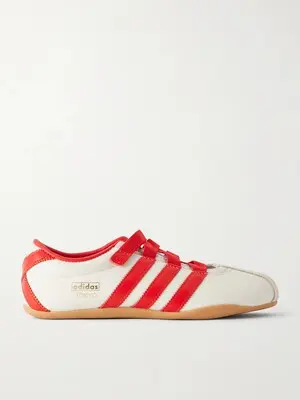 ADIDAS ORIGINALS Tokyo Mj Leather-trimmed Canvas Sneakers - Neutrals