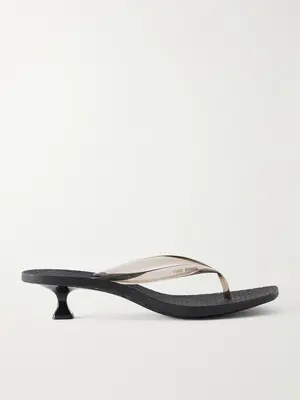 Tory Burch Sculptural Pvc Thong Sandals - Black