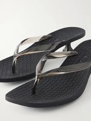 Tory Burch Sculptural Pvc Thong Sandals - Black