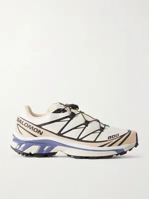 SALOMON Xt-6 Rubber-trimmed Mesh Sneakers - Neutrals