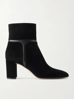 GIANVITO ROSSI 70 Suede Leather Boots - Black