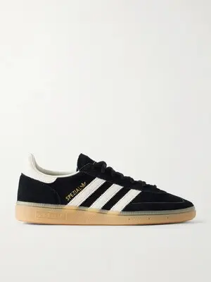 ADIDAS ORIGINALS Handball Spezial Suede And Leather Sneakers - Black