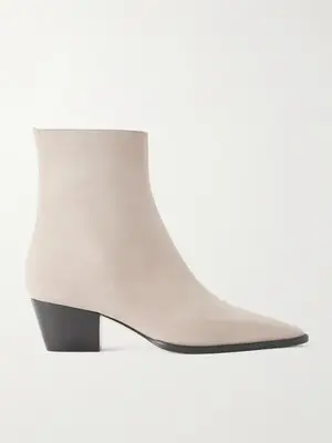 Manolo Blahnik Aliera 50 Nubuck Ankle Boots - Gray