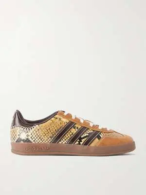 ADIDAS ORIGINALS Wales Bonner Gazelle Snake-effect Lace-up Leather Sneakers - Snake Print