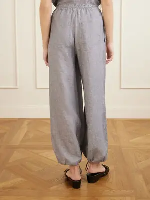 ERES Bienheureux Linen Straight-leg Drawstring Pants