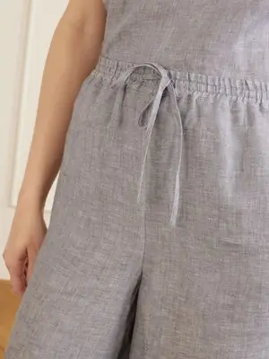ERES Bienheureux Linen Straight-leg Drawstring Pants