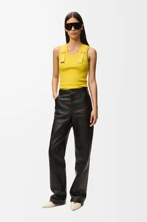 Loewe Tank Top In Stretch Cotton - Yellow