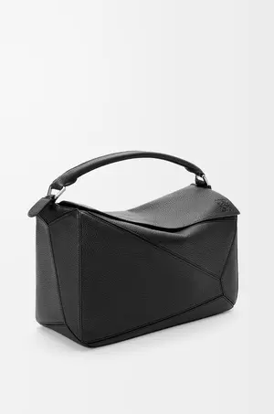 Loewe LOEWE Large Puzzle Bag In Grained Leather Black