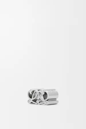 Loewe Double L Dice In Brass - Silver