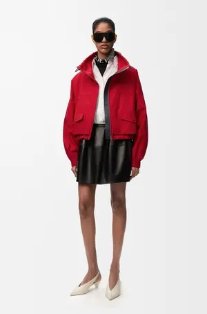 Loewe Jacket In Cotton And Silk - Red