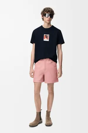 Loewe T-shirt In Cotton - Navy/white