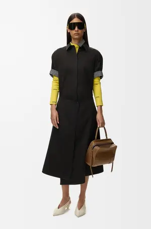 Loewe Cotton And Silk Gabardine Wrap Dress