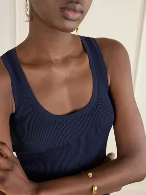 Max Mara Ribbed Scoop Neck Tank