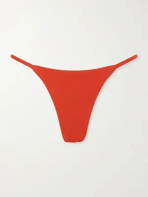 Matteau Tres Petite Crinkled Bikini Briefs - Red