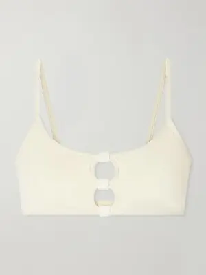 ERES Bloom Embellished Cutout Bikini Top - Neutrals