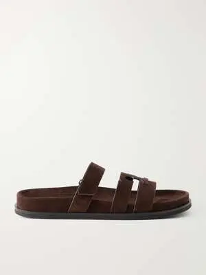 Tory Burch Ines Suede Slides - Brown