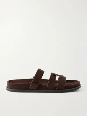 Tory Burch Ines Suede Slides - Brown