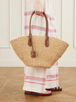Polo Ralph Lauren Bellport Medium Raffia Tote - Neutrals