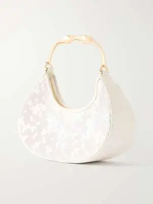Simkhai Nixi Twist Embroidered Mesh Mini Bag - Ivory