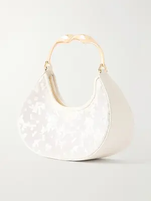 Simkhai Nixi Twist Embroidered Mesh Mini Bag - Neutrals