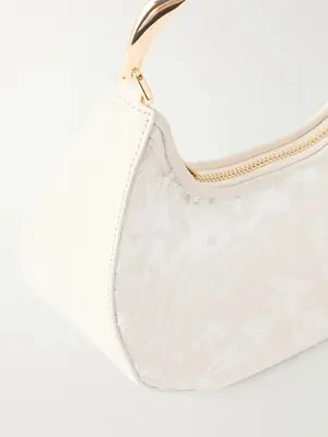 Simkhai Nixi Twist Embroidered Mesh Mini Bag - Neutrals