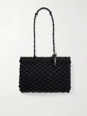 JIL SANDER Tangle Net Shoulder Bag - Black