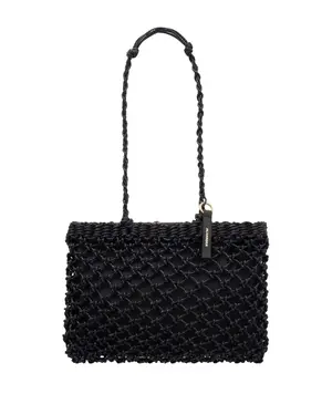 JIL SANDER Tangle Net Shoulder Bag - Black