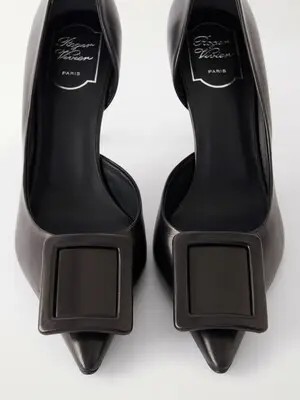 ROGER VIVIER Viv Ville 85 Buckled Leather Pumps