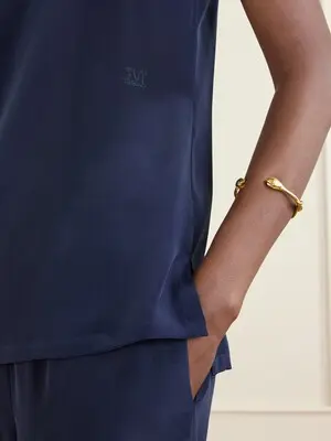 Max Mara Draped Silk Tank