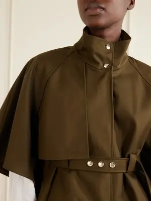 Max Mara Belted Cotton Gabardine Cape