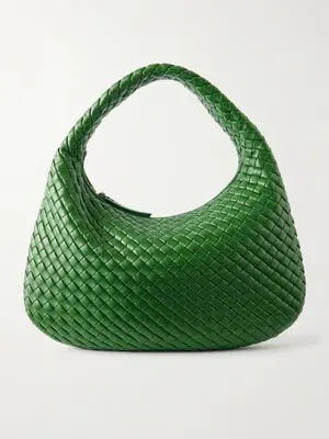 Bottega Veneta Bottega Veneta Medium Intrecciato Leather Shoulder Bag Green
