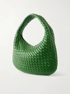 Bottega Veneta Medium Intrecciato Leather Shoulder Bag - Green