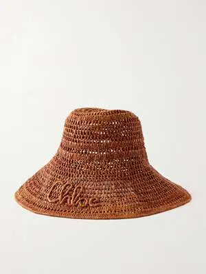 Chloé Raffia Hat - Brown